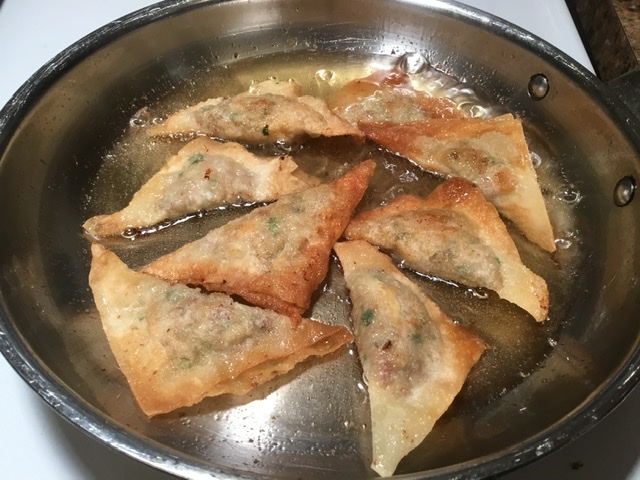 Pinsec Frito (Pork, Shrimp, and Chinese Sausage Wontons) - STONED SOUP